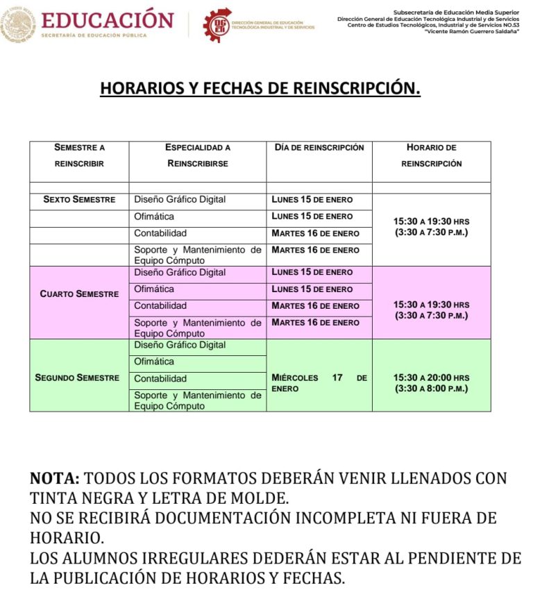Carrucel principal – CETis 53 Vicente Ramón Guerrero Saldaña
